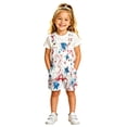 250th Anniversary American Flag Overalls, Floral Patriotic Romper ...