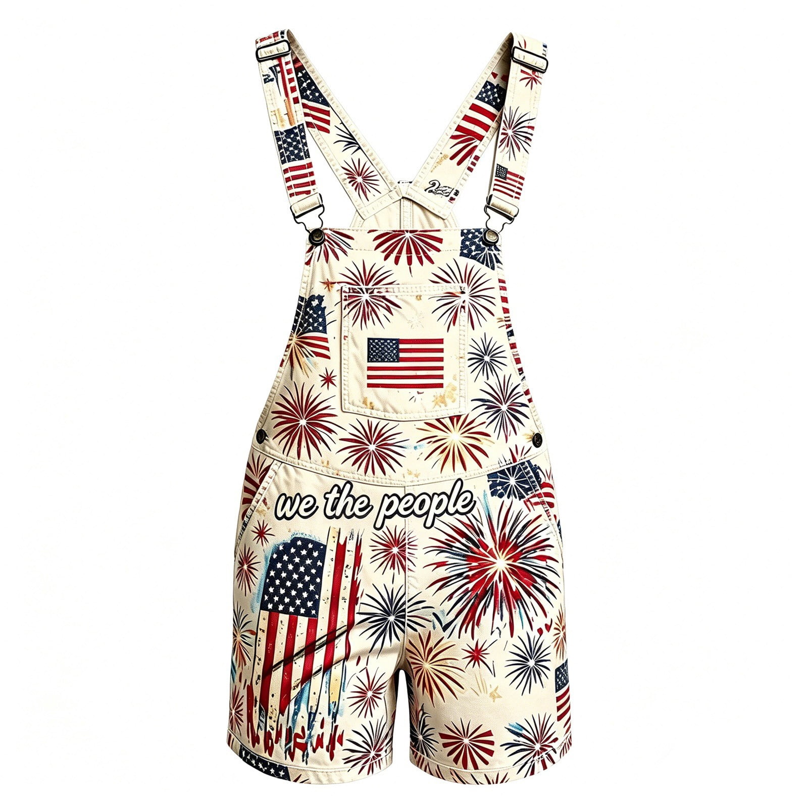 250th Anniversary American Flag Overalls Men Loose Fit Work Coveralls ...