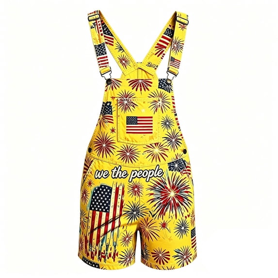 250th Anniversary American Flag Overalls Men Loose Fit Work Coveralls ...