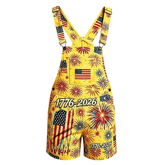250th Anniversary American Flag Overalls Men Loose Fit Work Coveralls ...