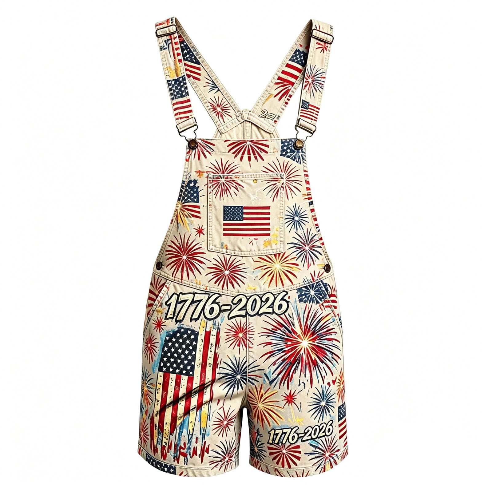 250th Anniversary American Flag Overalls Men Loose Fit Work Coveralls ...
