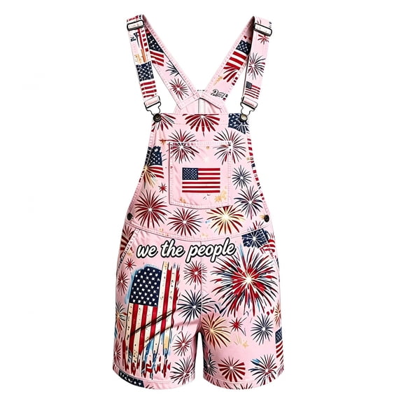250th Anniversary American Flag Overalls Men Loose Fit Work Coveralls ...