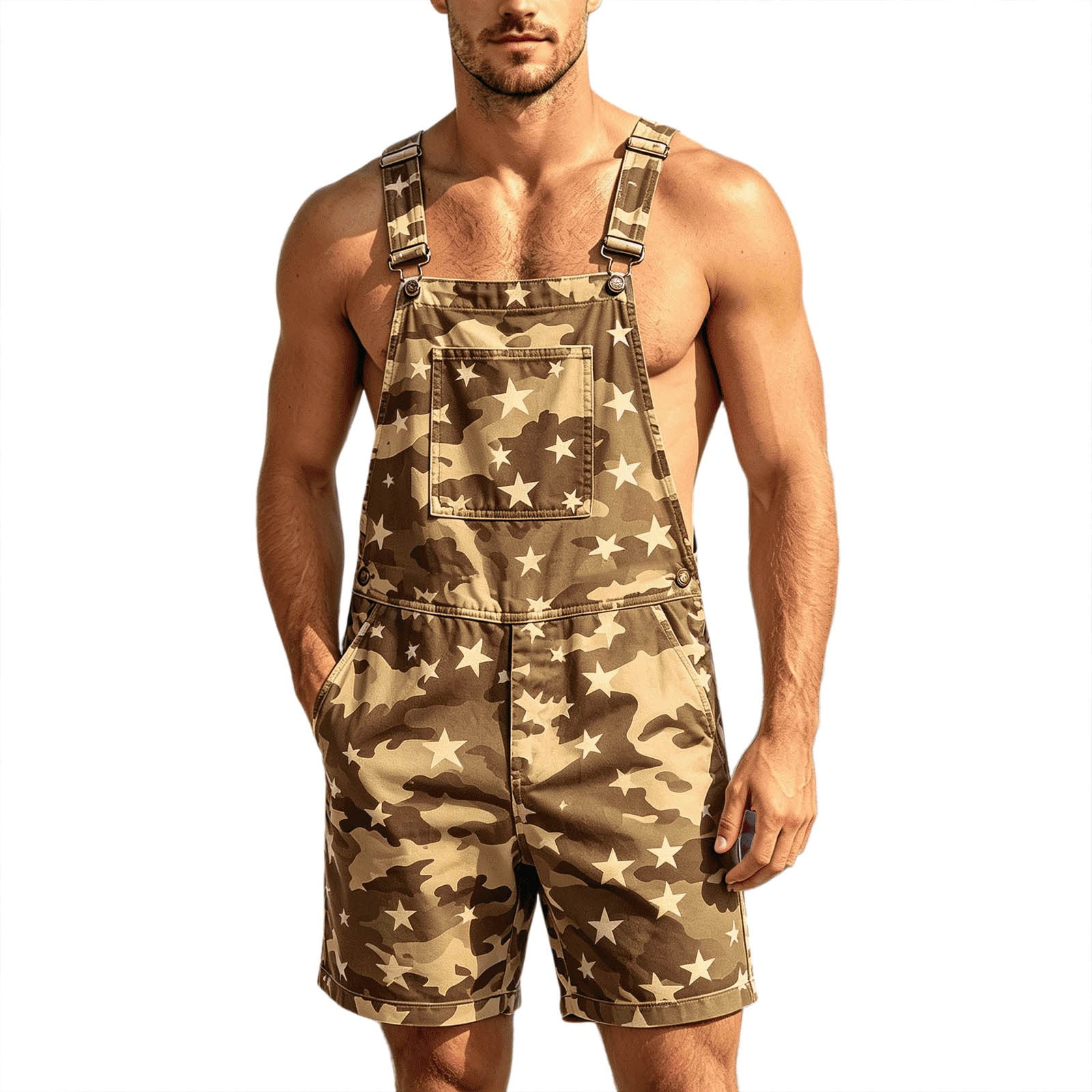 250th Anniversary American Flag Overalls Men Shorts 4th of July ...
