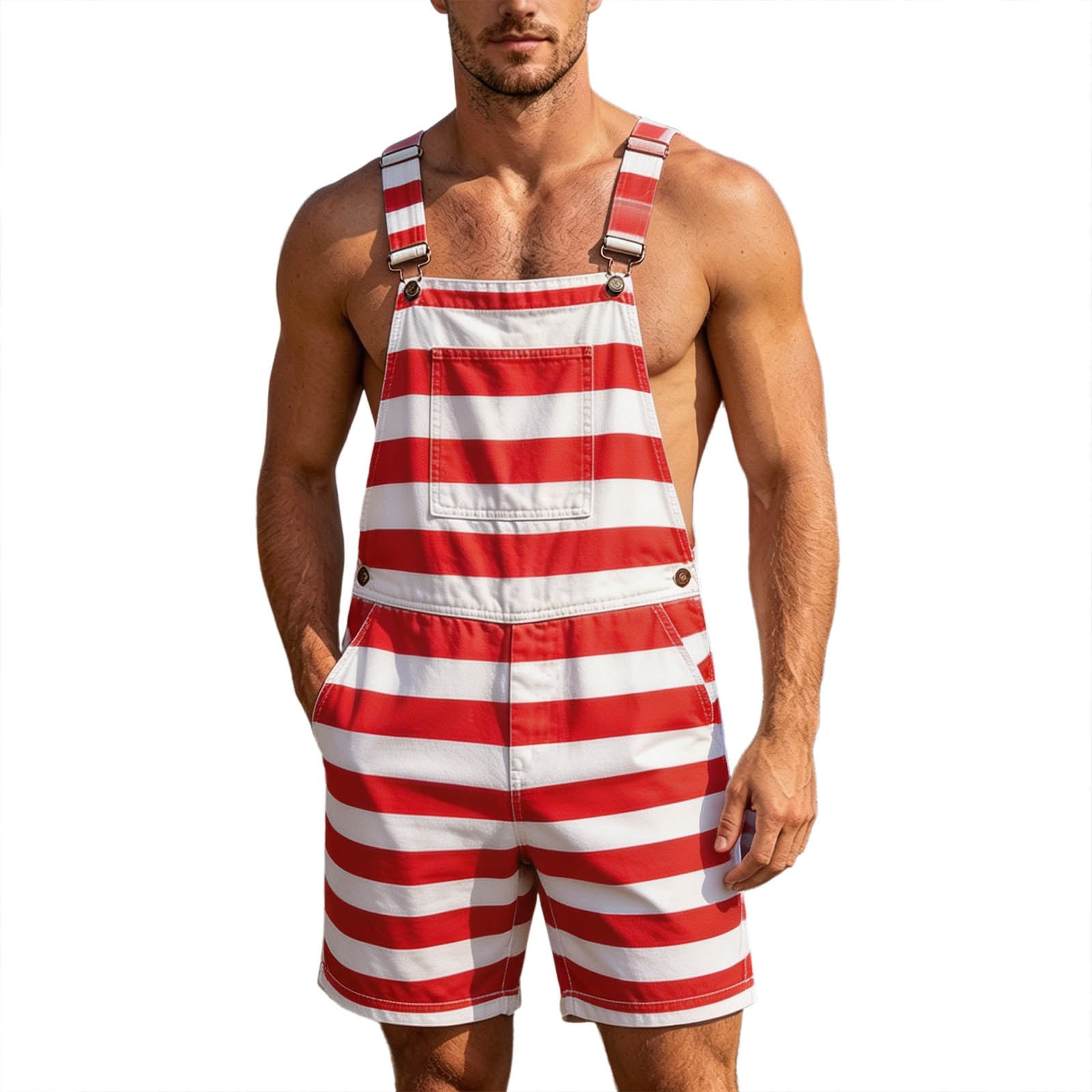 250th Anniversary American Flag Overalls Men Shorts 4th of July ...