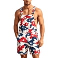250th Anniversary American Flag Overalls for Men Patriotic Bib Overalls ...