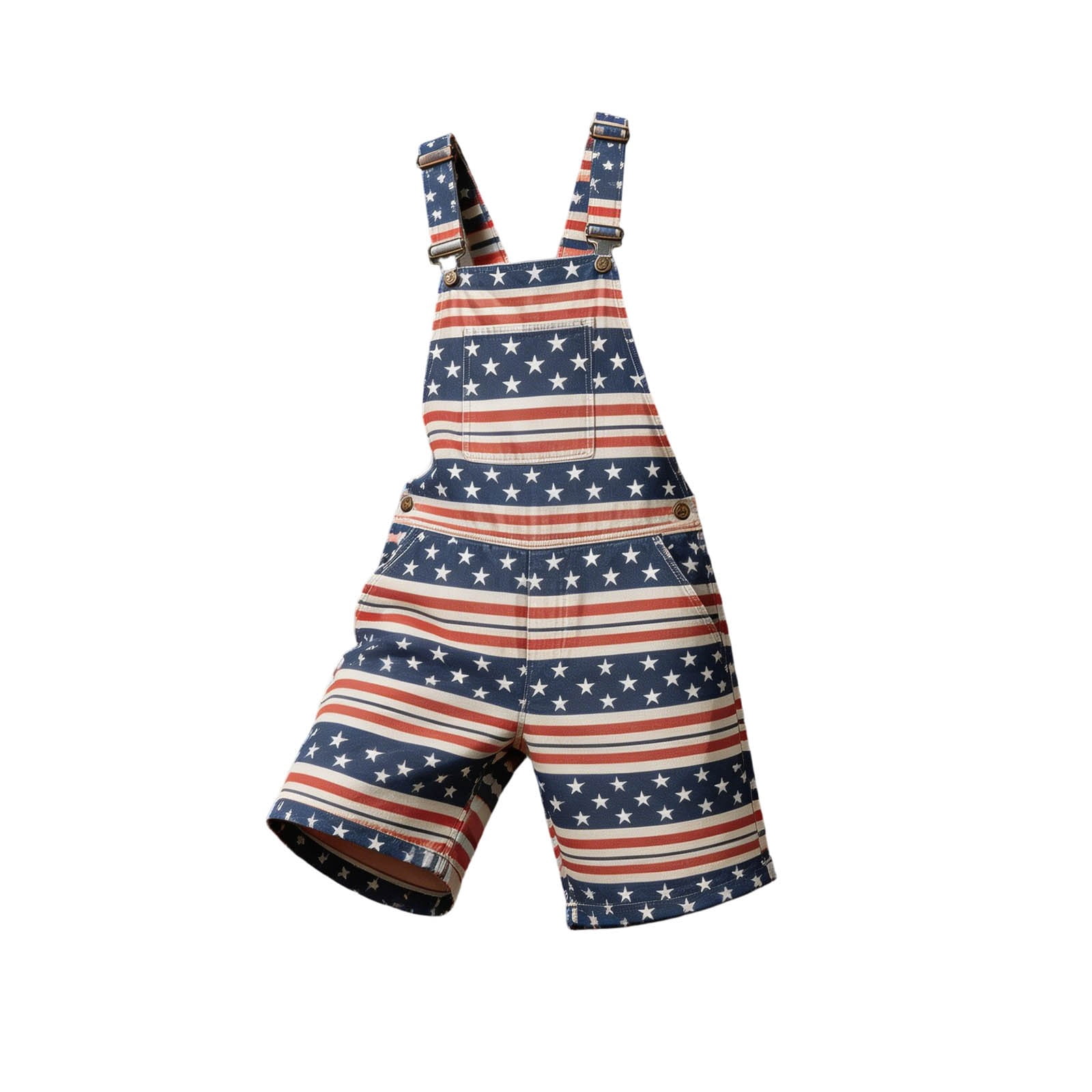 250th Anniversary American Flag Overalls for Men Patriotic Bib Overalls ...