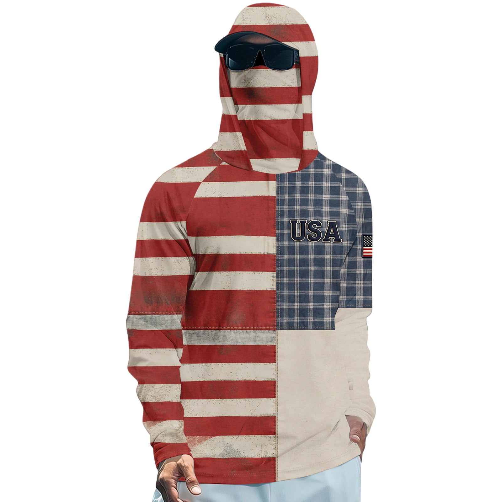 250th Anniversary American Flag Shirt for Man UPF 50+ Sun Protection ...