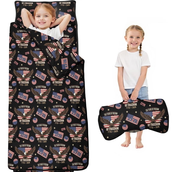 250th Anniversary American Pattern Kids Nap Mat, Daycare Sleep Mat with ...