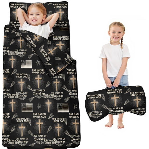 250th Anniversary American Pattern Kids Nap Mat, Sleeping Mat with ...