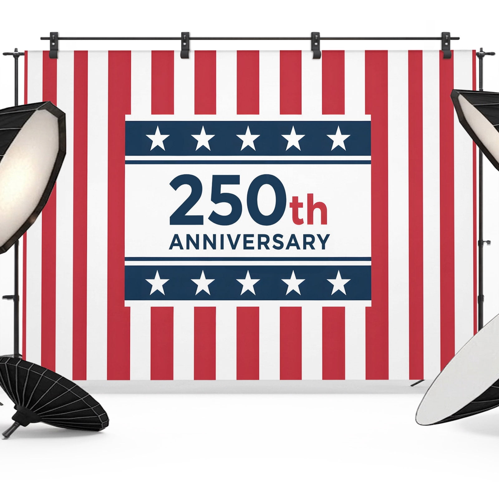 250th Anniversary Backdrops for Photography, Patriotic Stars Red ...