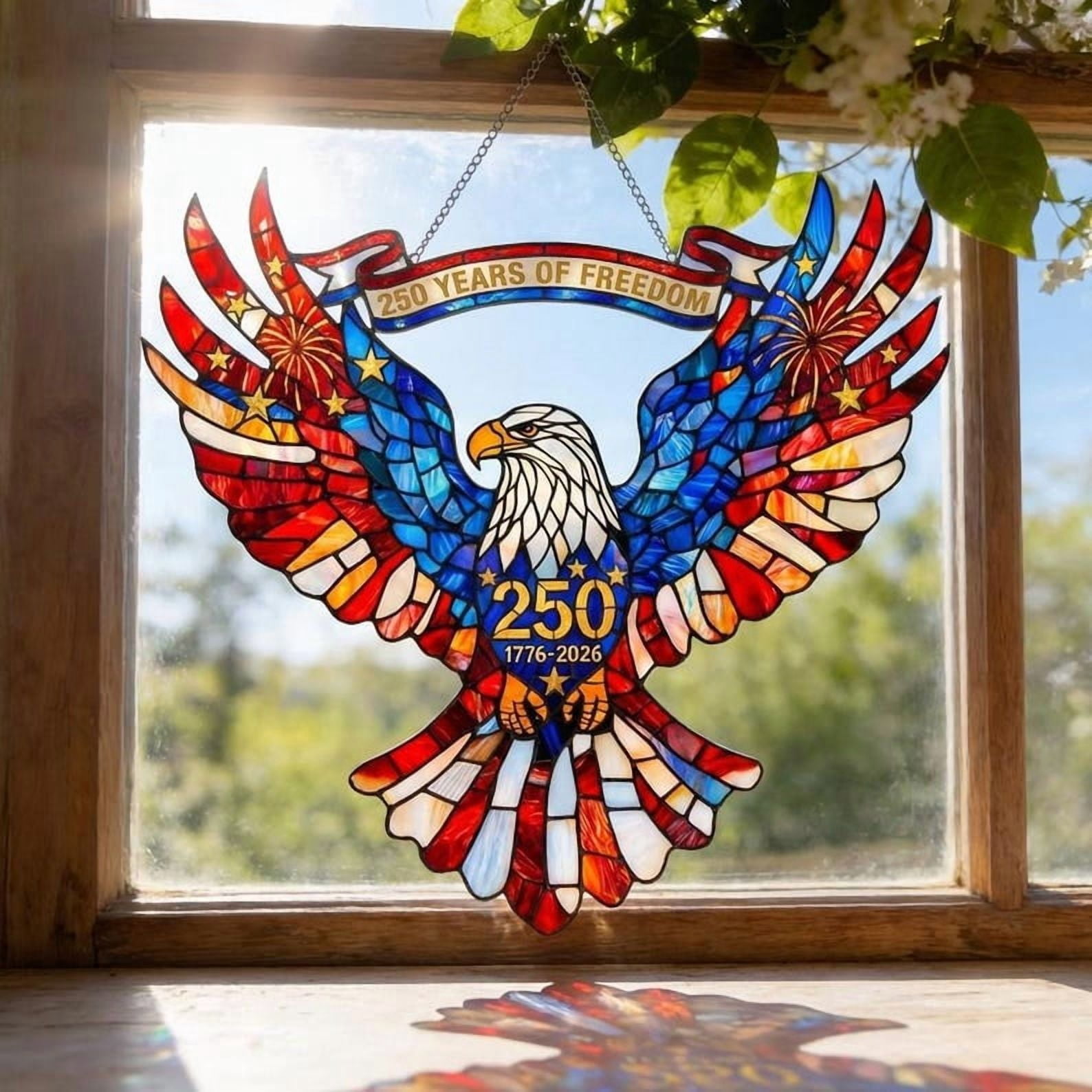 250th Anniversary Bald Eagle Acrylic Suncatcher Window Hanging ...