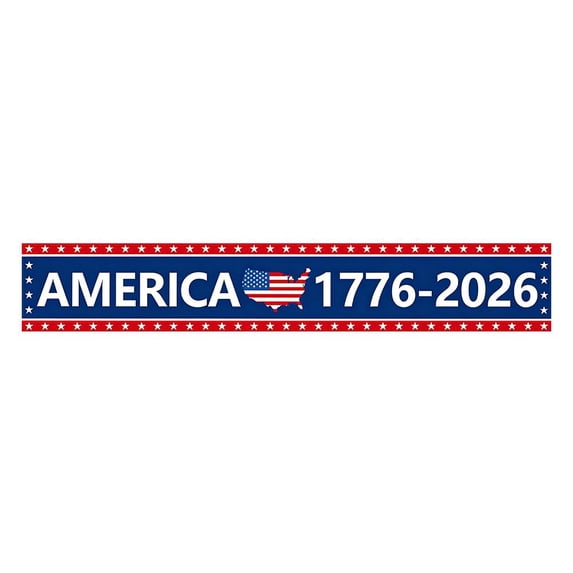 250th Anniversary Banner ，20 x 120 Inch Polyester Patriotic Hanging ...