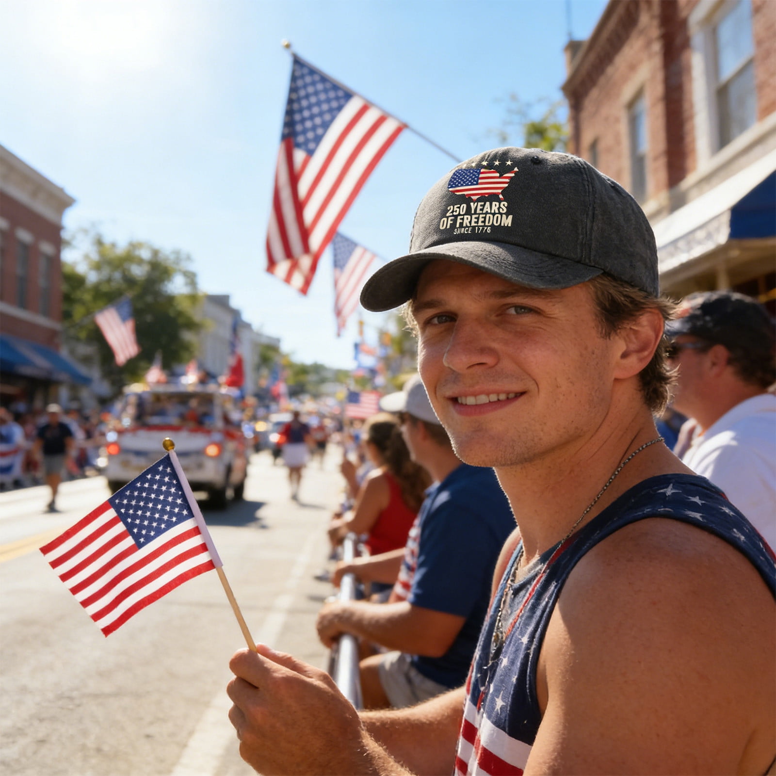 250th Anniversary Beanie 1776-2026 USA Flag Patriotic Hat Soft Knit ...