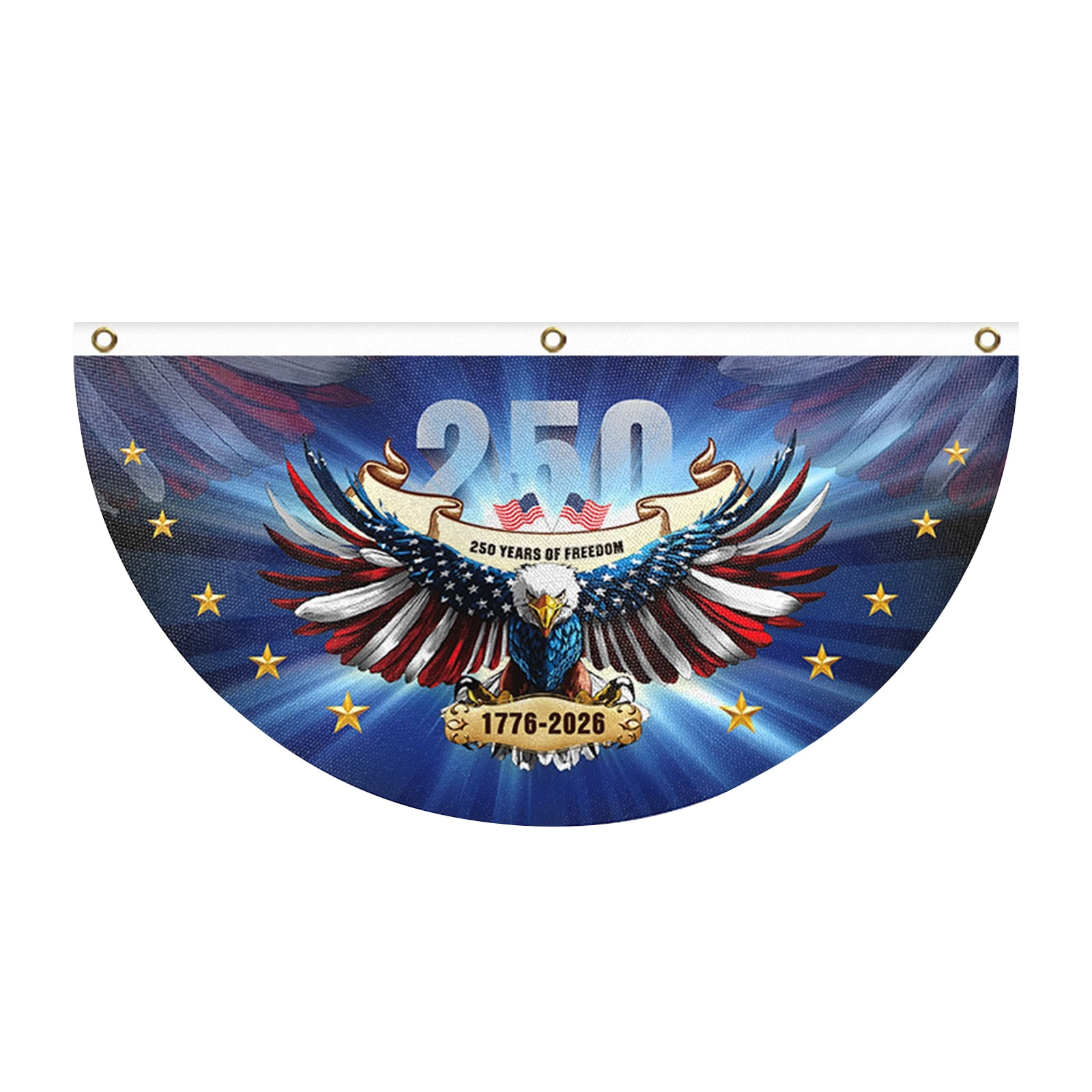 250th Anniversary Bunting Flag 1776-2026 Patriotic Half Round Banner ...