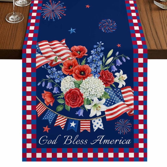 250th Anniversary Burlap Cotton Table Runner 13x60 Inches Long ...