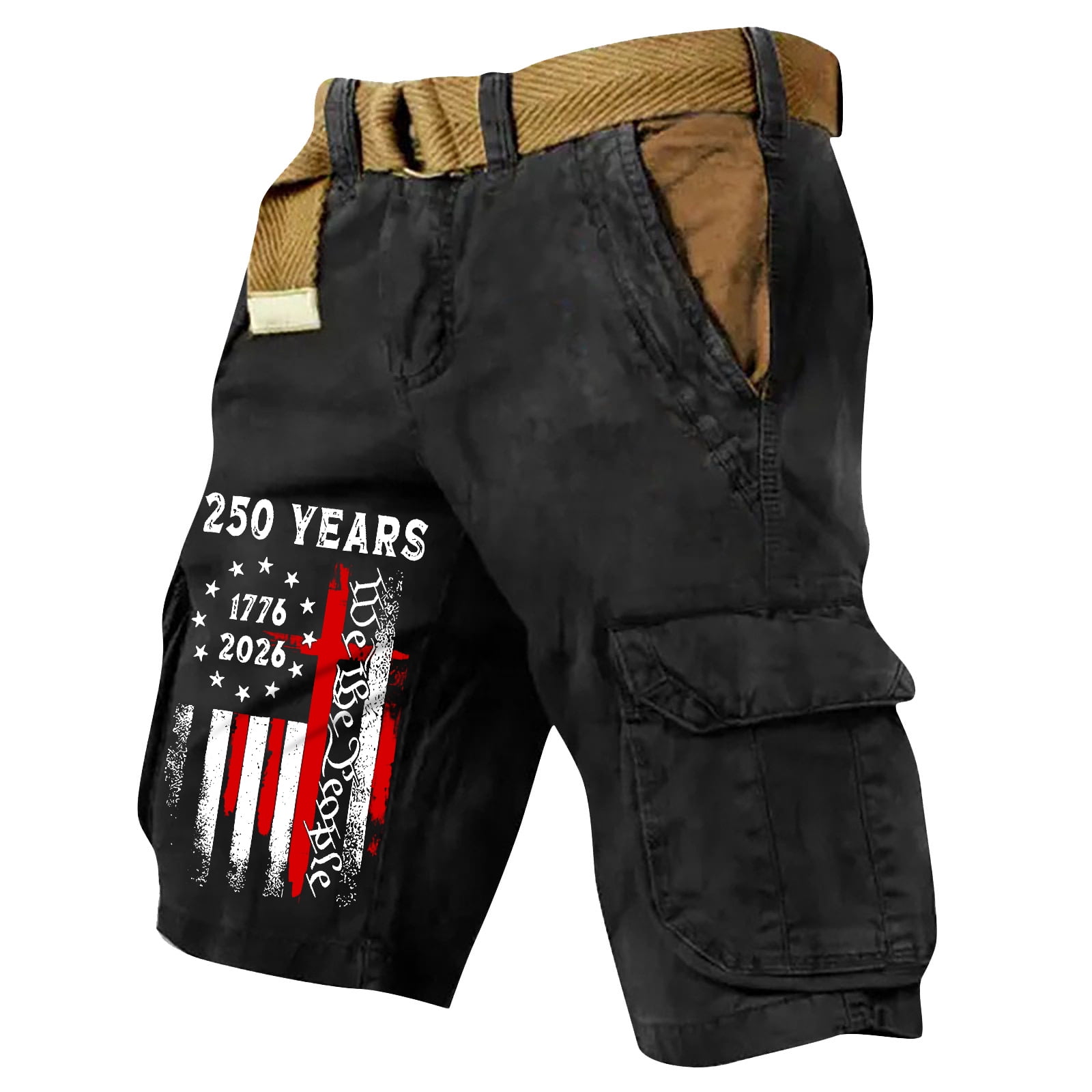 250th Anniversary Cargo Shorts for Men Patriotic Printed Distressed ...