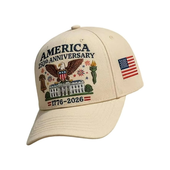 250th Anniversary Celebration Hat - Adjustable and Stripes Print ...