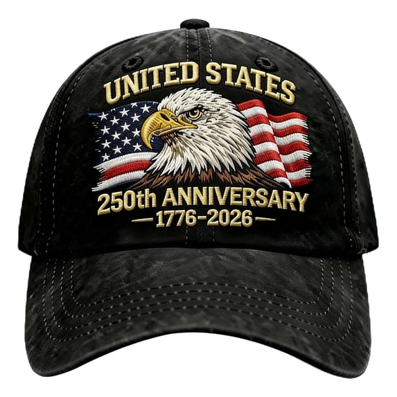 250th Anniversary Commemorative Baseball Cap, Embroidered USA Flag ...