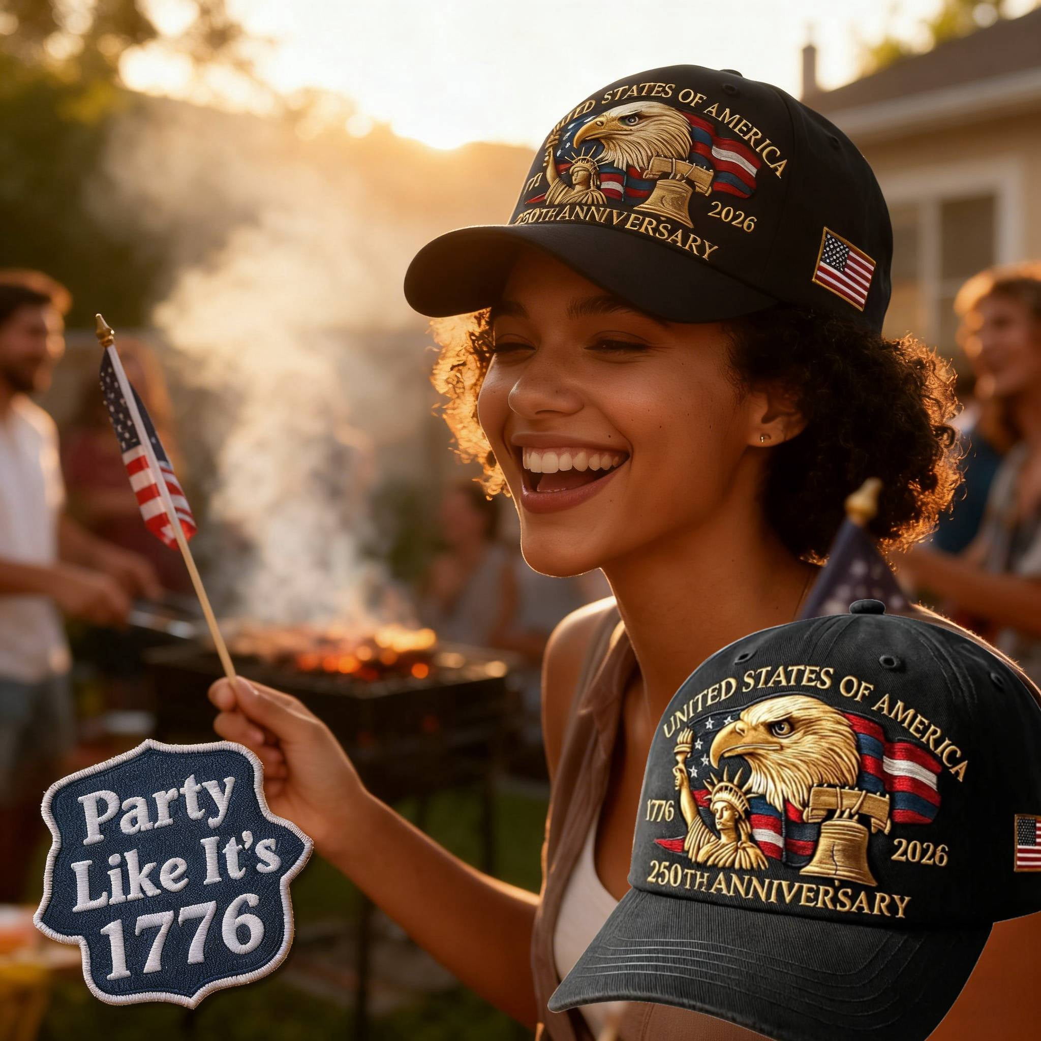 250th Anniversary Commemorative Hat Gift, Retro Patriotic Baseball Cap ...