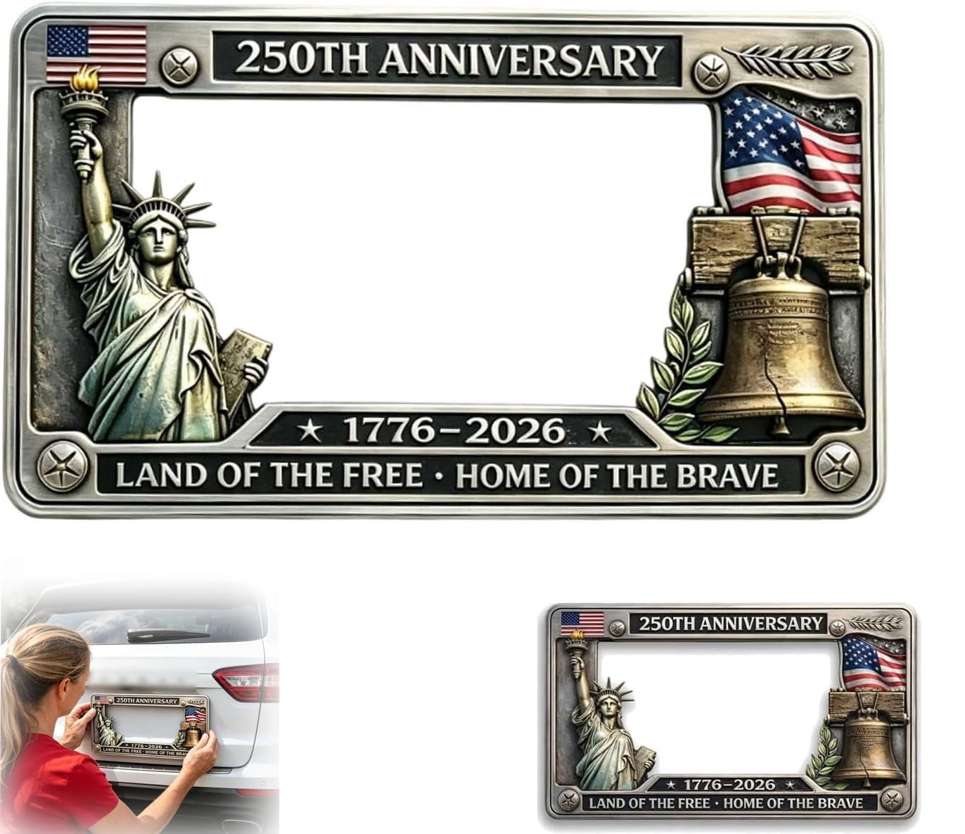 250th Anniversary Commemorative License Plate Frame, United States 250 ...