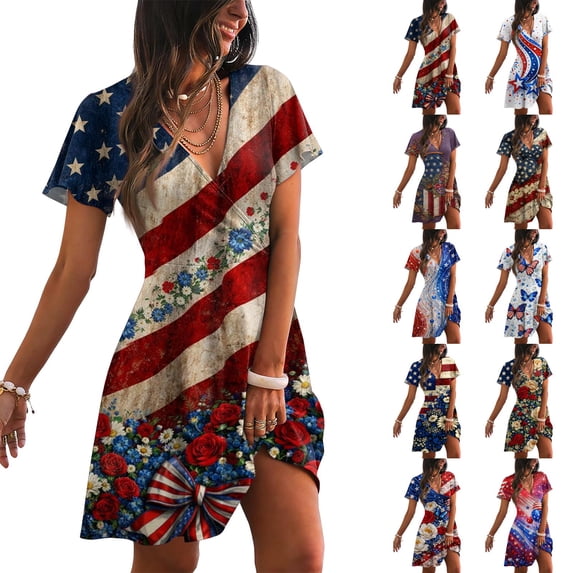250th Anniversary Dress for Women 1776-2026 - Patriotic American Flag ...