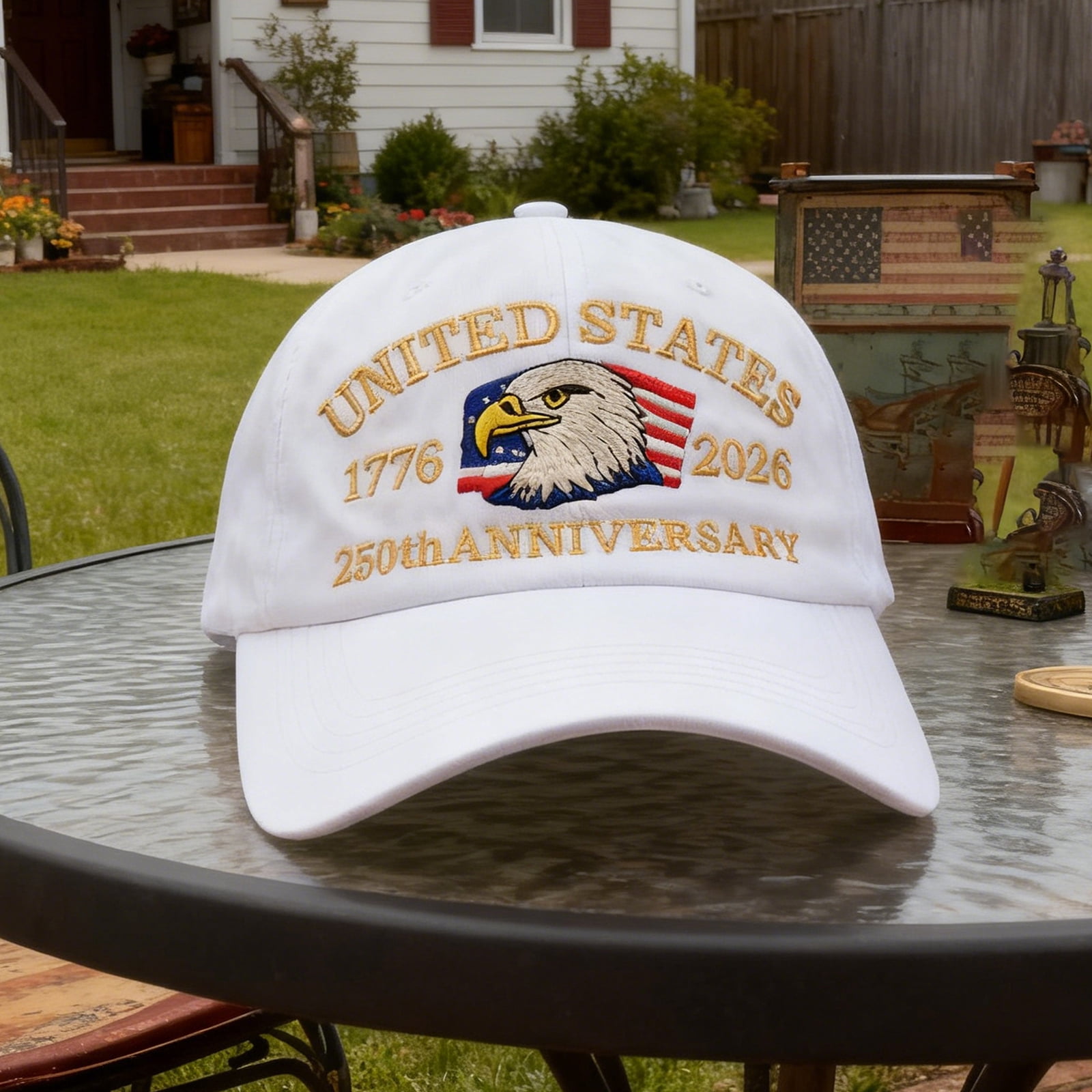 250th Anniversary Eagle Flag Hat America USA Baseball Cap Embroidered ...