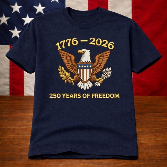 250th Anniversary Eagle TShirt Patriotic USA Tee - Walmart.com