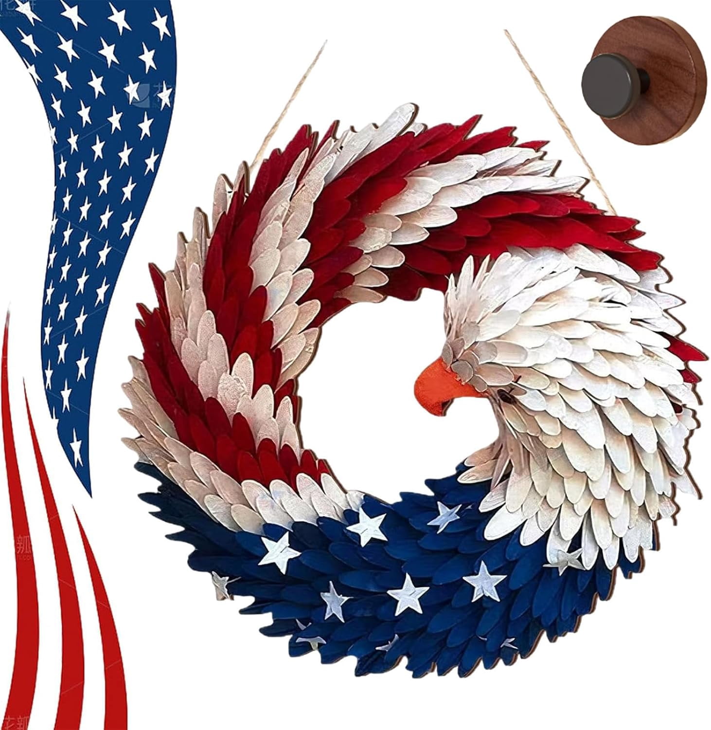 250th Anniversary Eagle Wreath – American Eagle Flag Patriotic Wreath ...