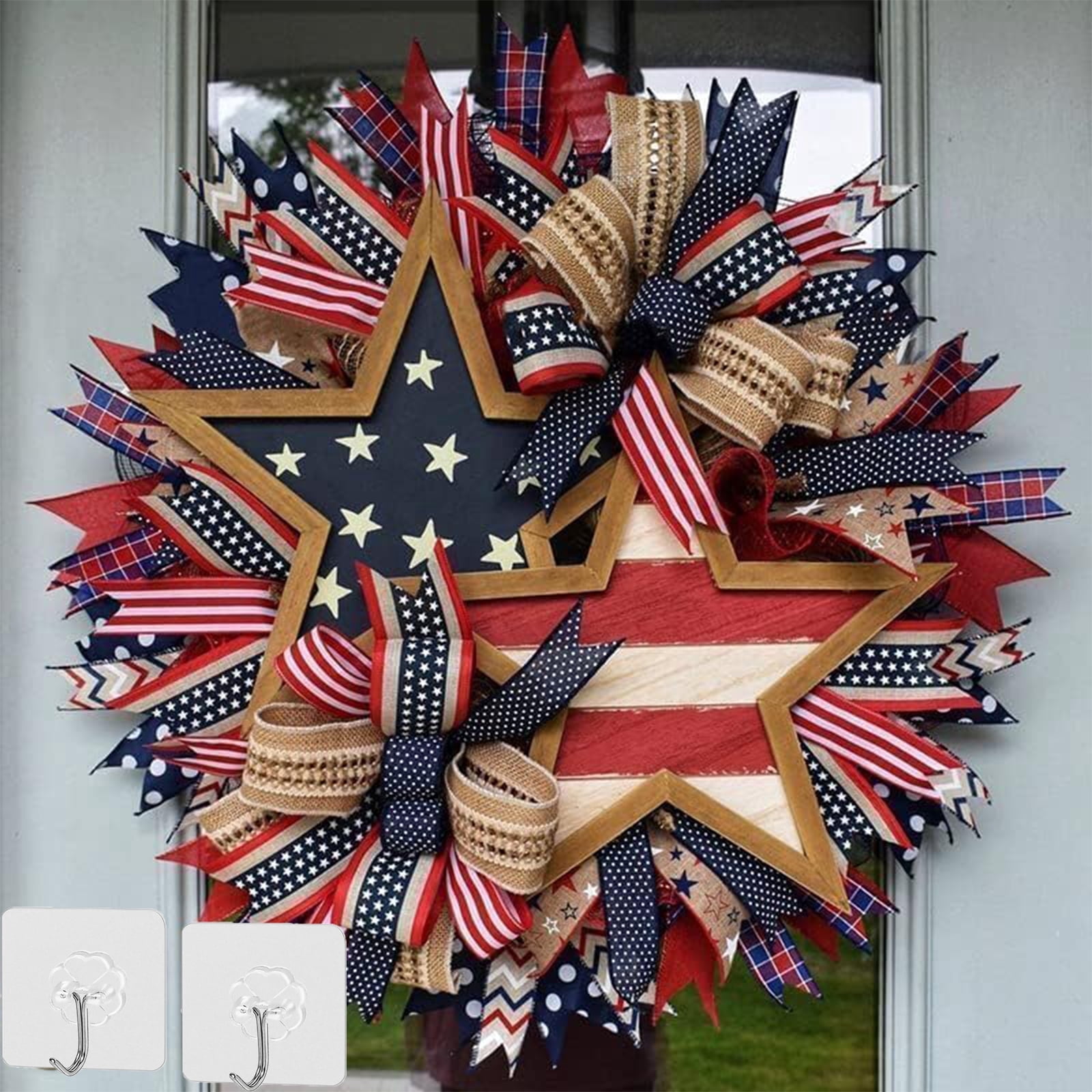 250th Anniversary Eagle Wreath for Front Door, 3D Patriotic Eagle Flag ...