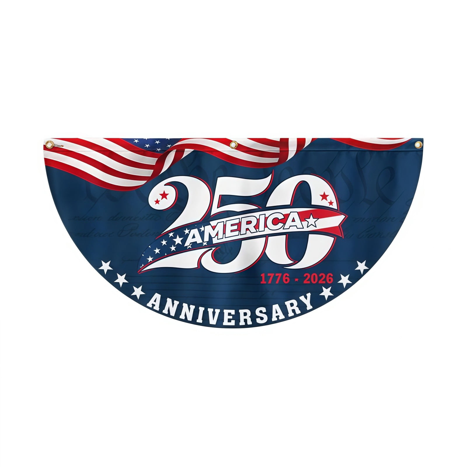250th Anniversary Fan Flag 35.4x17.7 Inch, Commemorative Patriotic ...