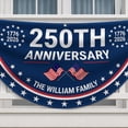 250th Anniversary Fence Flag, Personalized USA Patriotic Decor Semi ...