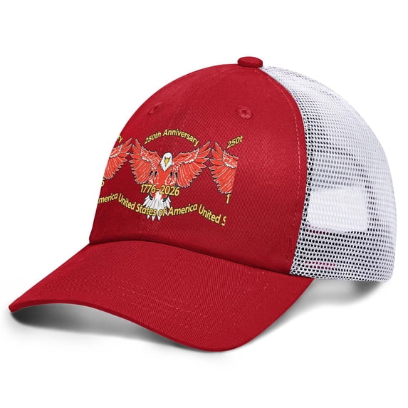 250th Anniversary Five-pointed Star Liberty Eagle Plain Baseball Cap ...