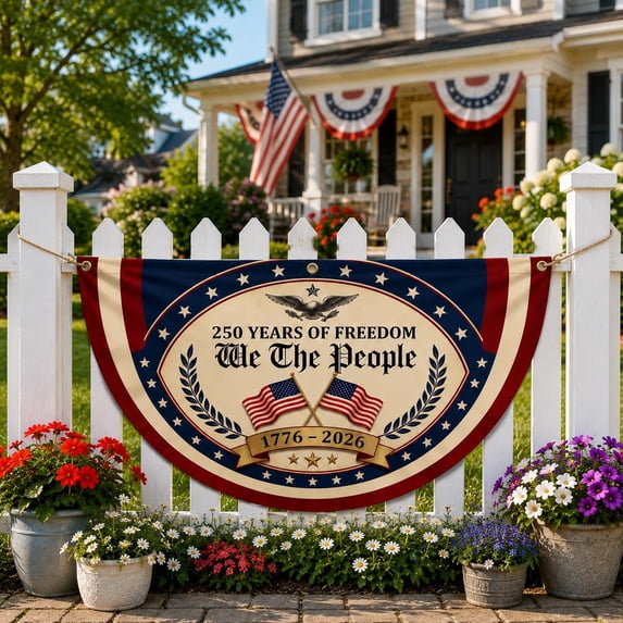 250th Anniversary Flag, Patriotic Fence Flag, We The People Decor, 1776 ...