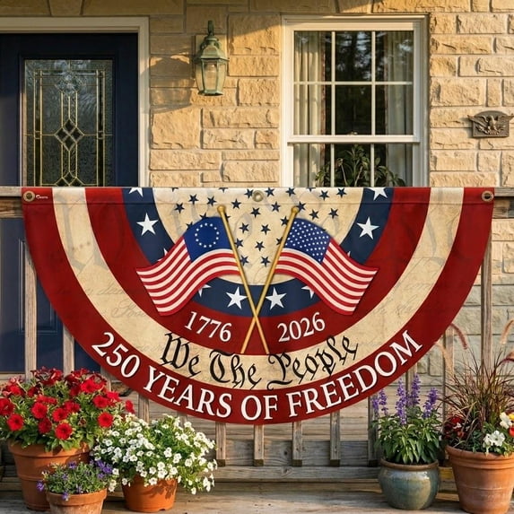 250th Anniversary Flag, Patriotic Fence, We The People Flag, 1776 2026 ...