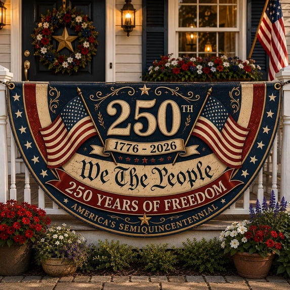 250th Anniversary Flag, Patriotic Fence, We The People Flag, 1776 2026 ...