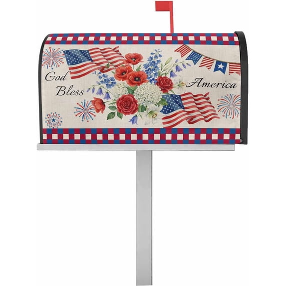 250th Anniversary Floral Mailbox Covers Magnetic Mailbox Wraps, Red ...