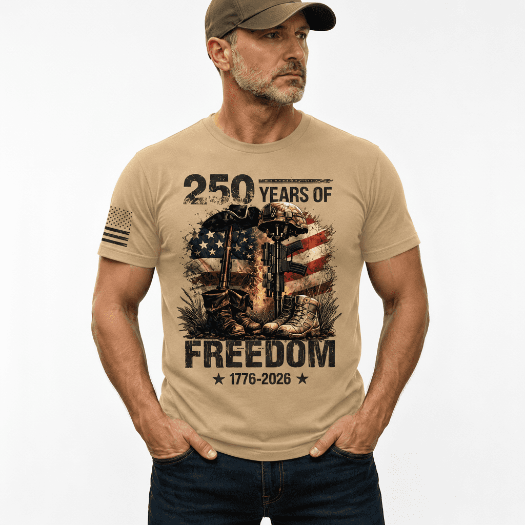 250th Anniversary Freedom Patriotic T-Shirt for Men, American Flag 1776 ...