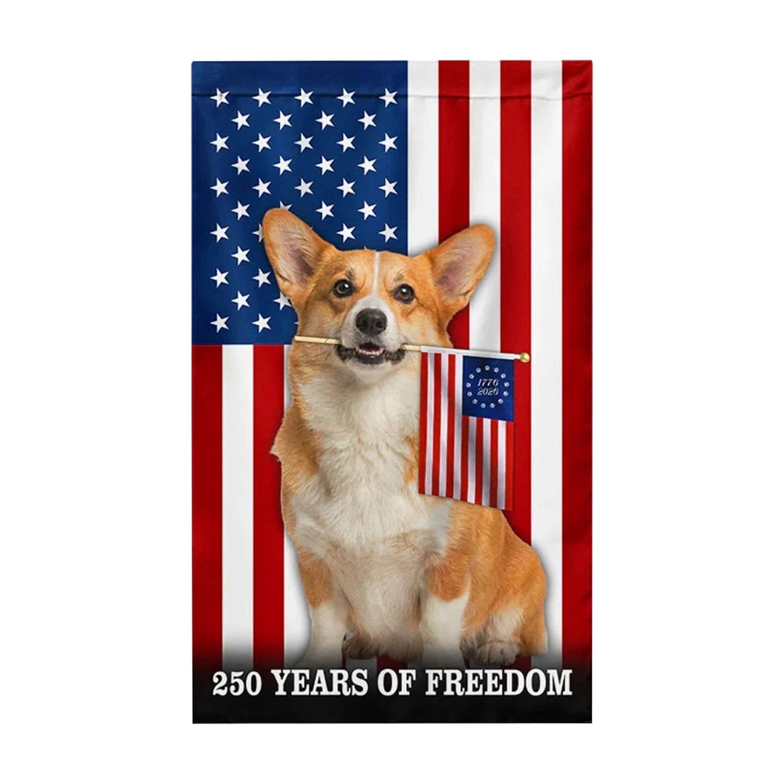 250th Anniversary Garden Flag with Dog and Cat Designs for Independence ...