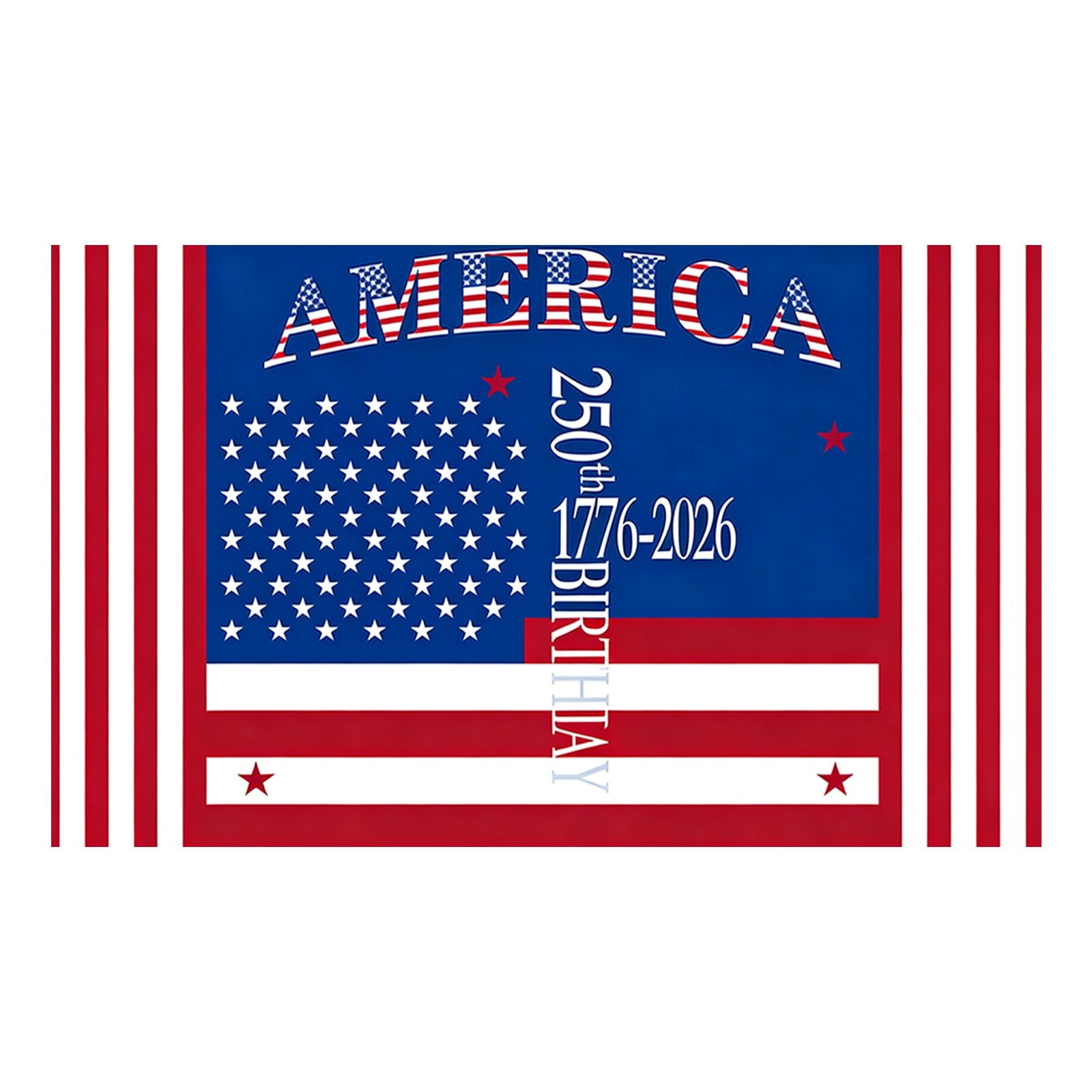 250th Anniversary Holiday Lawn Flag 1776-2026 Patriotic Polyester ...