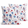 250th Anniversary Ice Cream Throw Pillow Covers 16 x 16 Inch Pillow ...