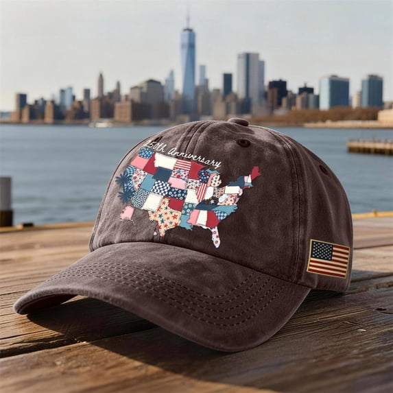 250th Anniversary Independence Day Baseball Cap, Distressed Washed ...