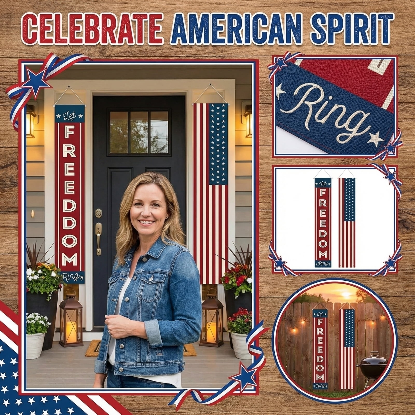 250th Anniversary Independence Day Decorations Outdoor Patriotic ...