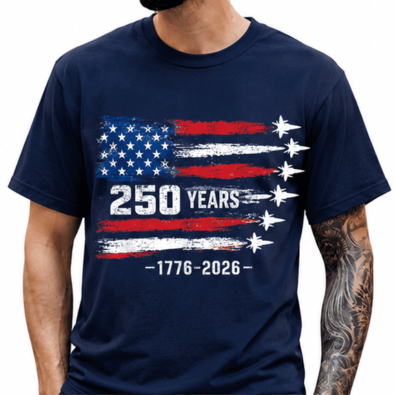 250th Anniversary Mens Patriotic T Shirts USA Flag Retro 1776-2026 ...