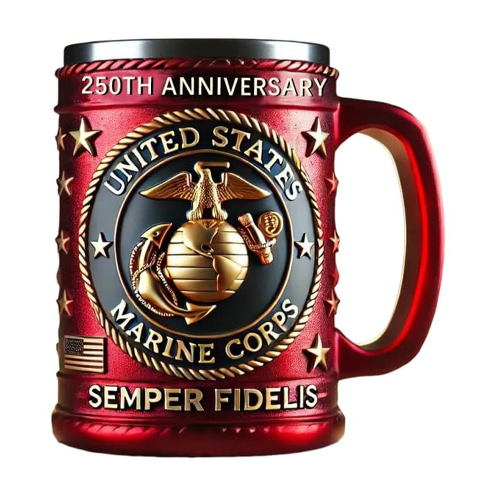 250th Anniversary Military Commemorative 3d Mug,Marine Corps/Army/Navy ...