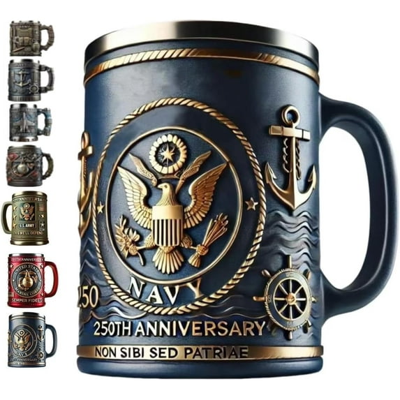 250th Anniversary Military Commemorative Mug, Army Themed Coffee Cup, U ...