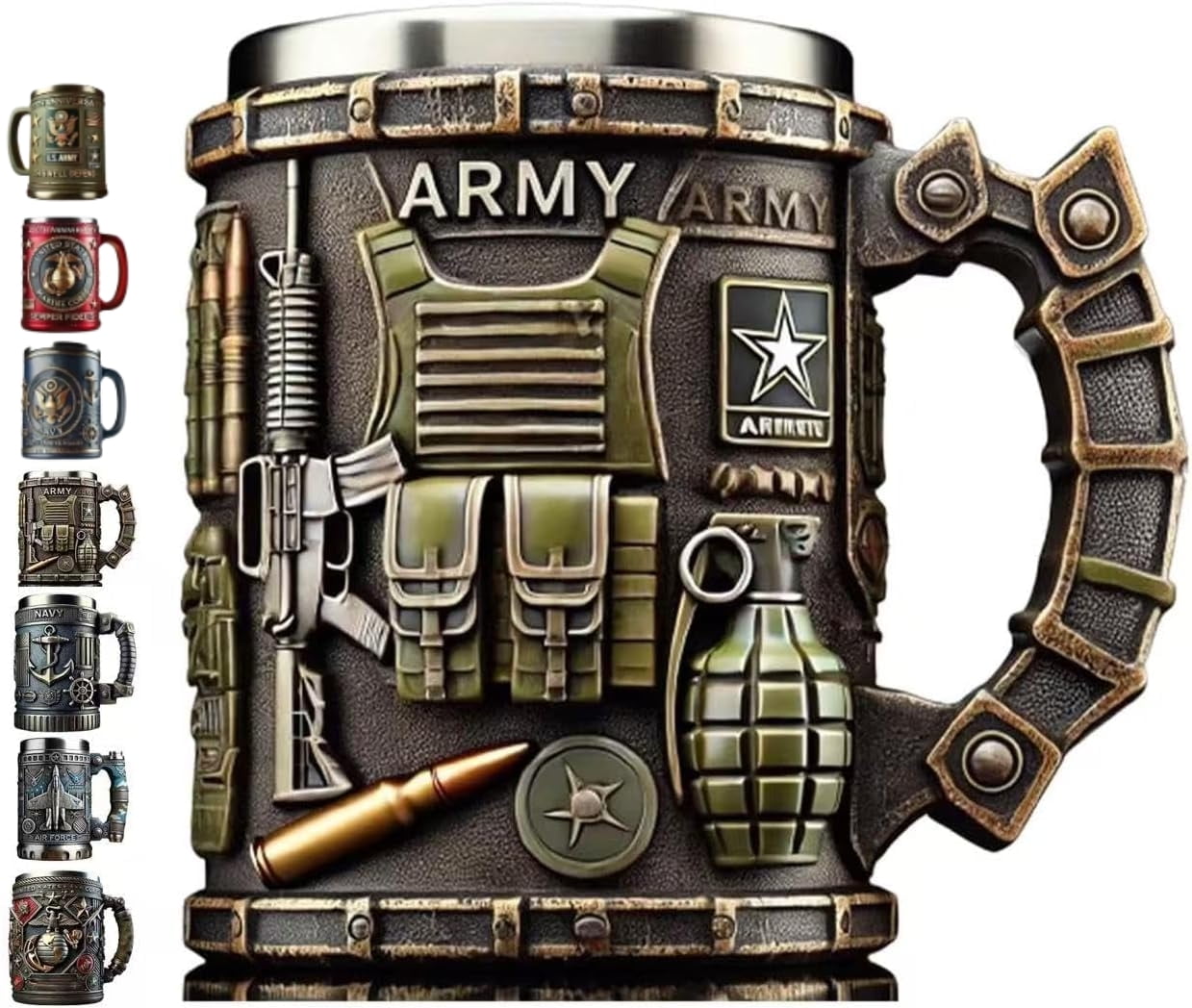 250th Anniversary Military Commemorative Mug, Army Themed Coffee Cup, U ...