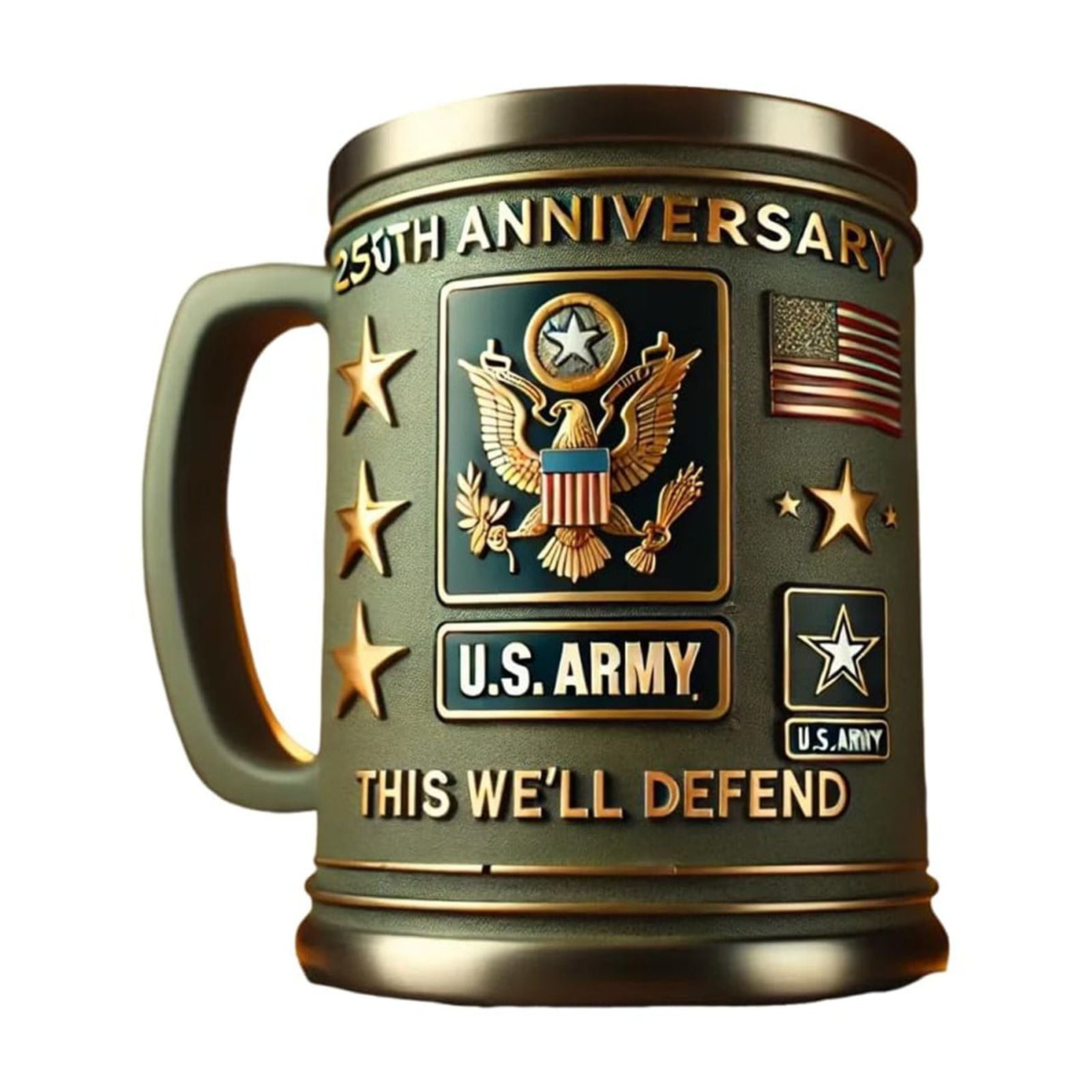 250th Anniversary Military Commemorative Mug, Exquisite Military Theme ...
