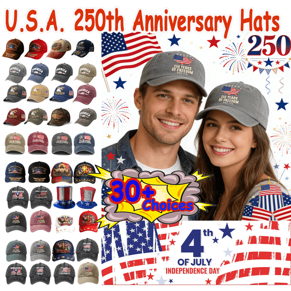 250th Anniversary Patriotic Baseball Cap for Men and Women, United ...