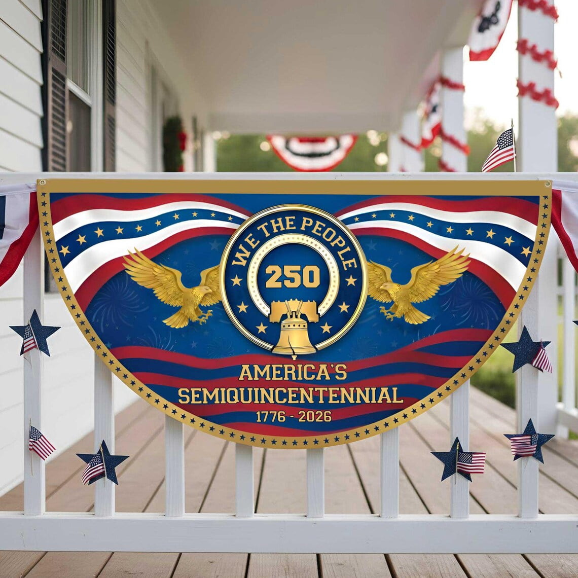 250th Anniversary Patriotic Eagle America July 4th Outdoor Banner 250 ...