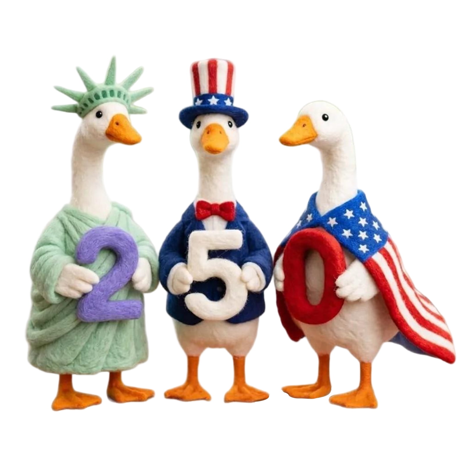 250th Anniversary Patriotic Goose Ornament, 4th of July Indoor Figurine ...
